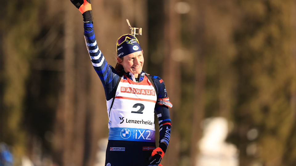 Biathlon Justine Braisaz Bouchet inarrêtable Sophie Chauveau 3ᵉ et