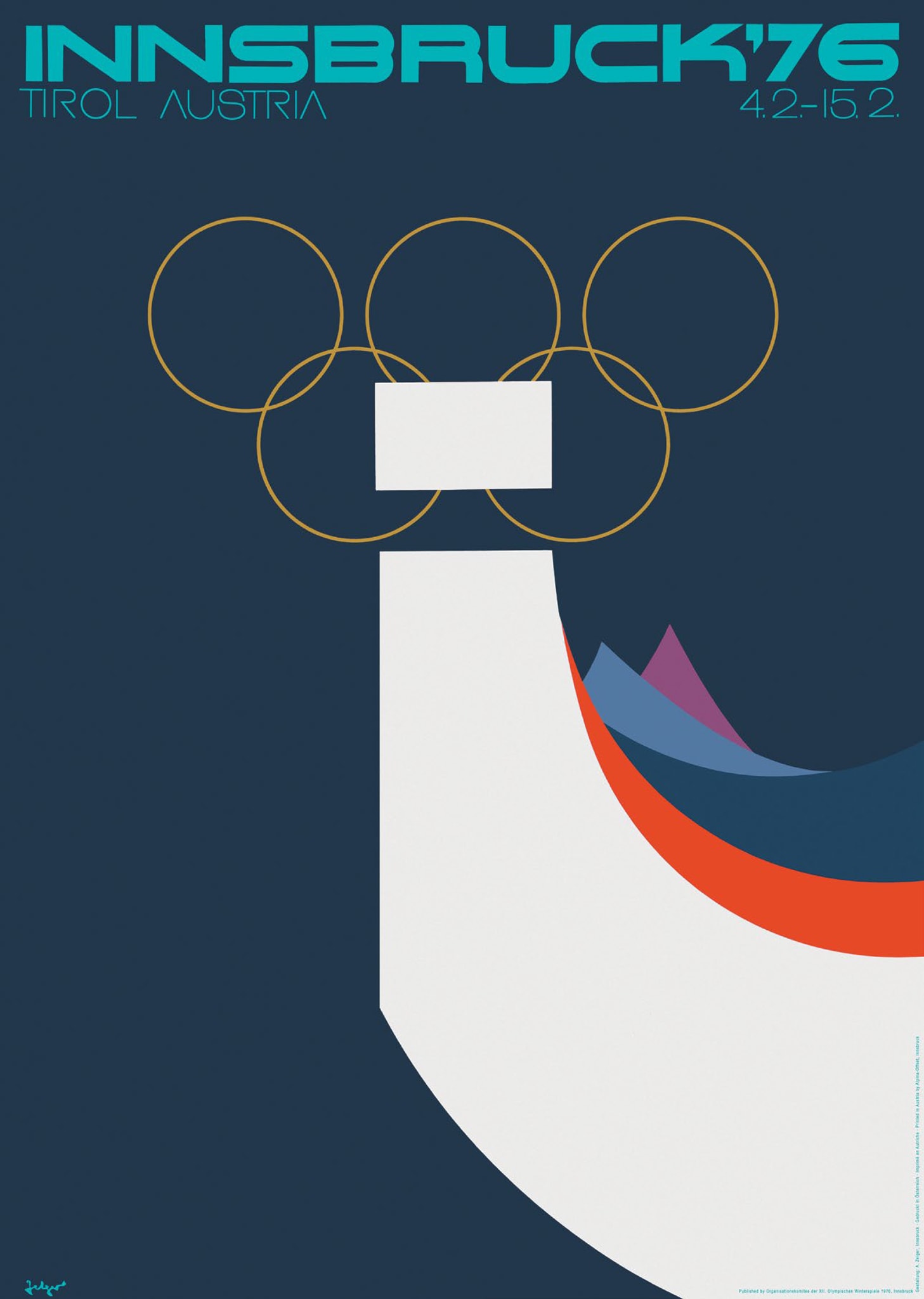 Innsbruck 1976 Olympic logo, poster design & look of the games