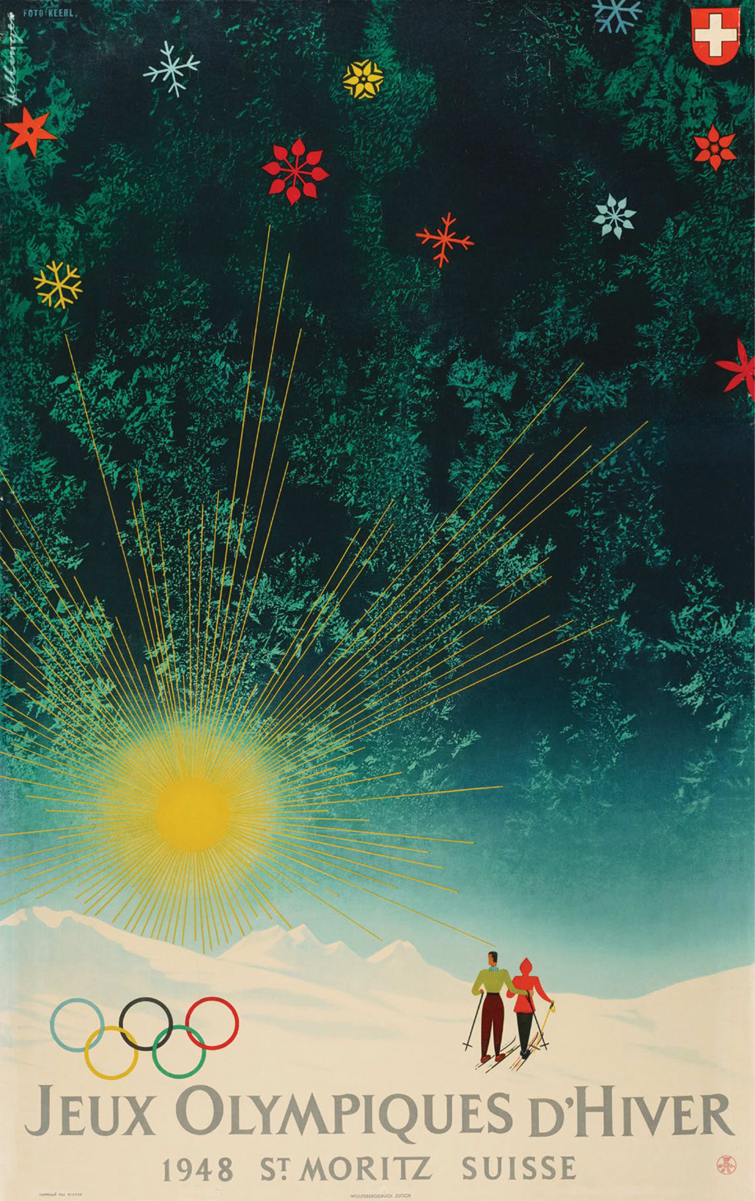 St. Moritz 1948 Olympic Medal Table - Gold, Silver & Bronze