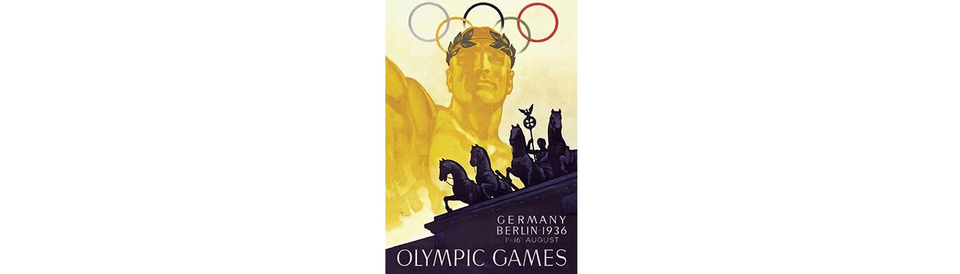 Berlin 1936 Olympic logo, poster design & look of the games