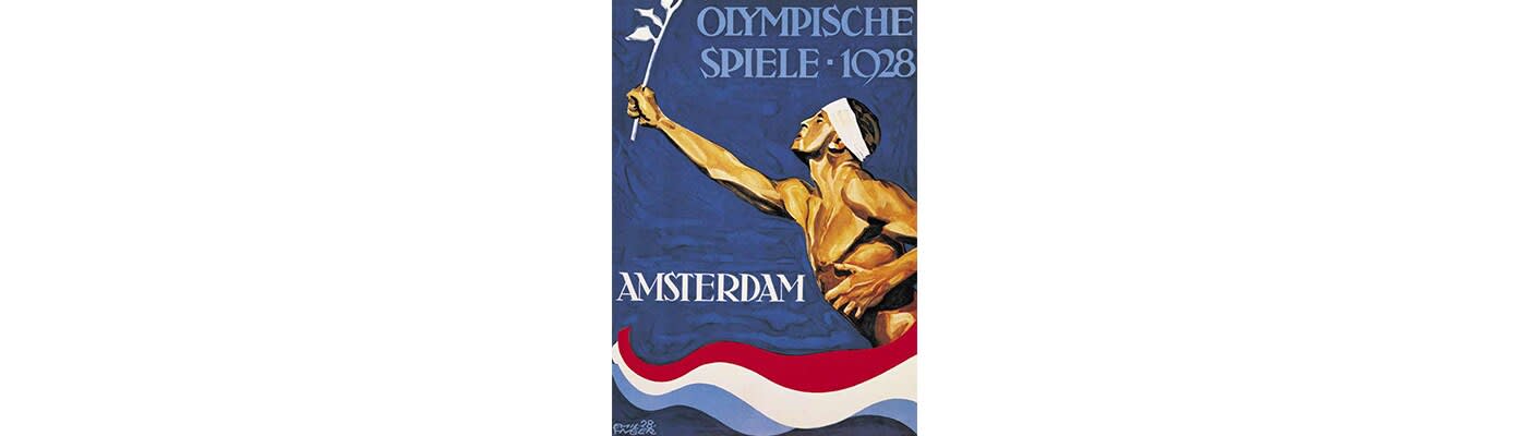 Amsterdam 1928 Olympic logo, poster design & look of the games