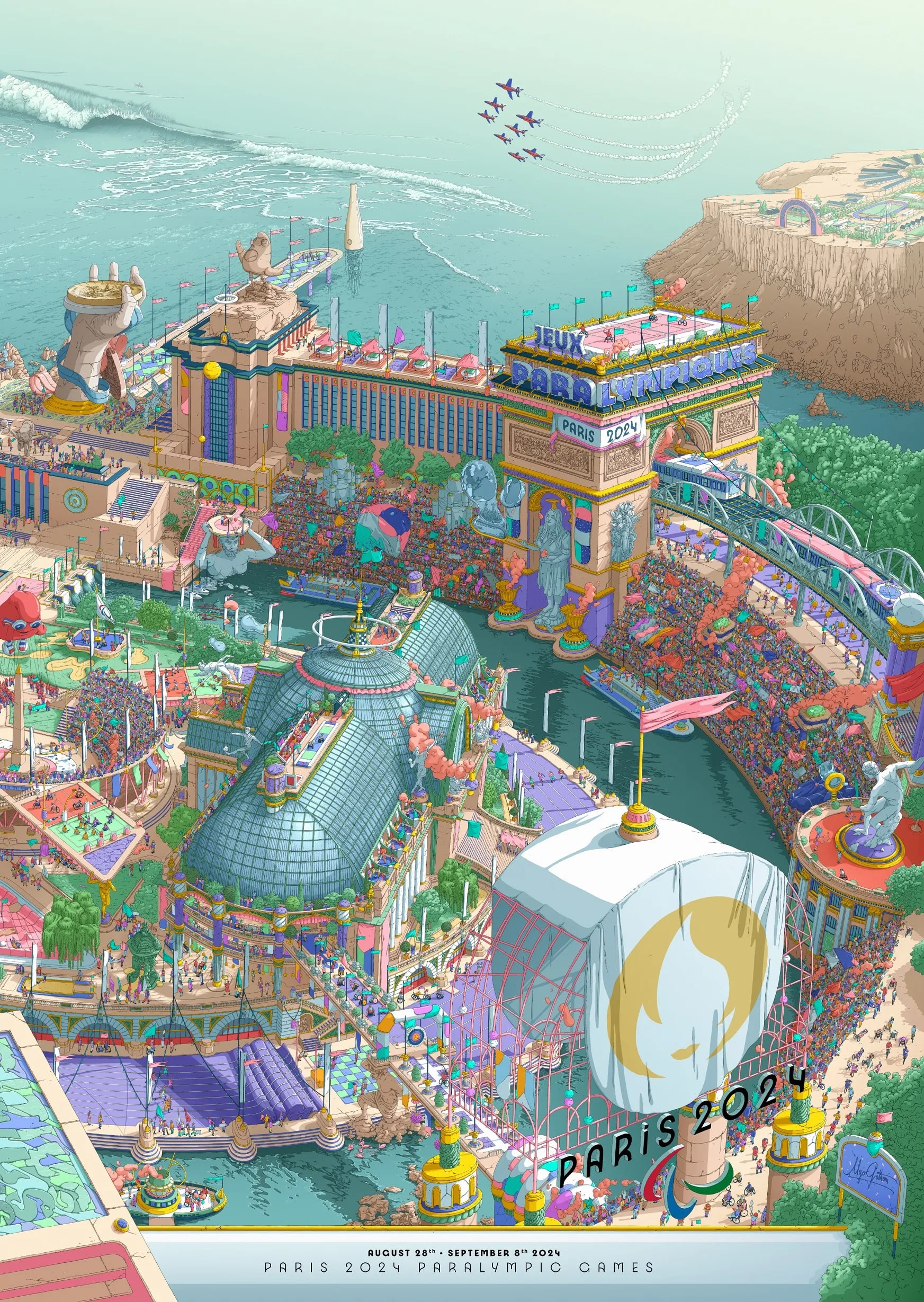 Paris 2024 Olympic logo, poster design & look of the games