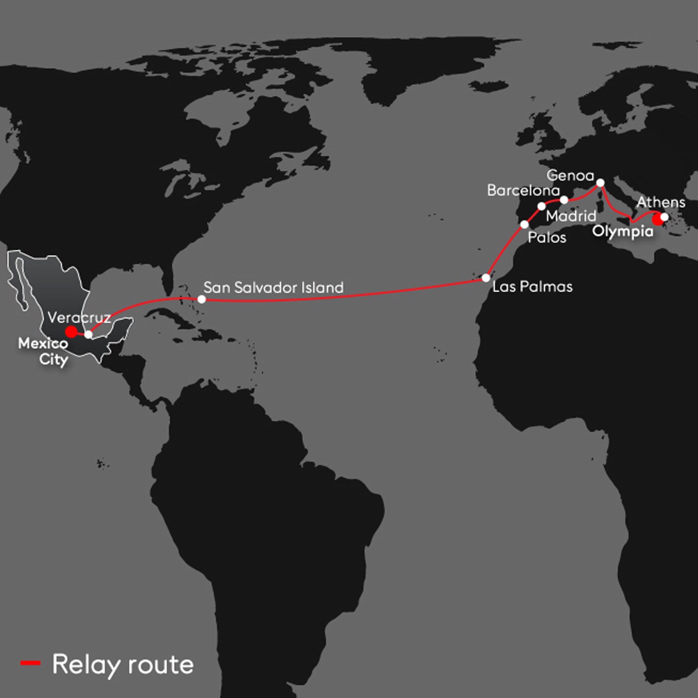 Mexico City 1968 Olympic Torch Relay - Highlights