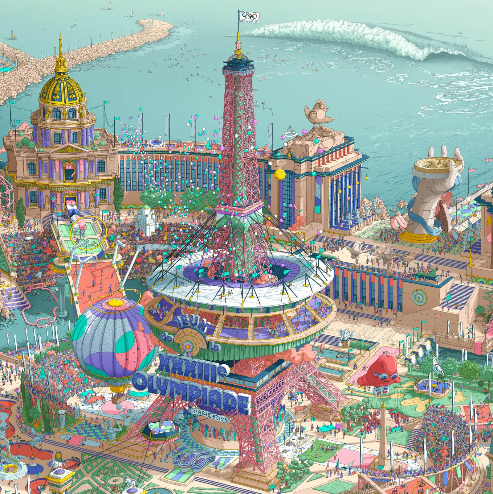 Paris 2024 Olympic logo, poster design & look of the games