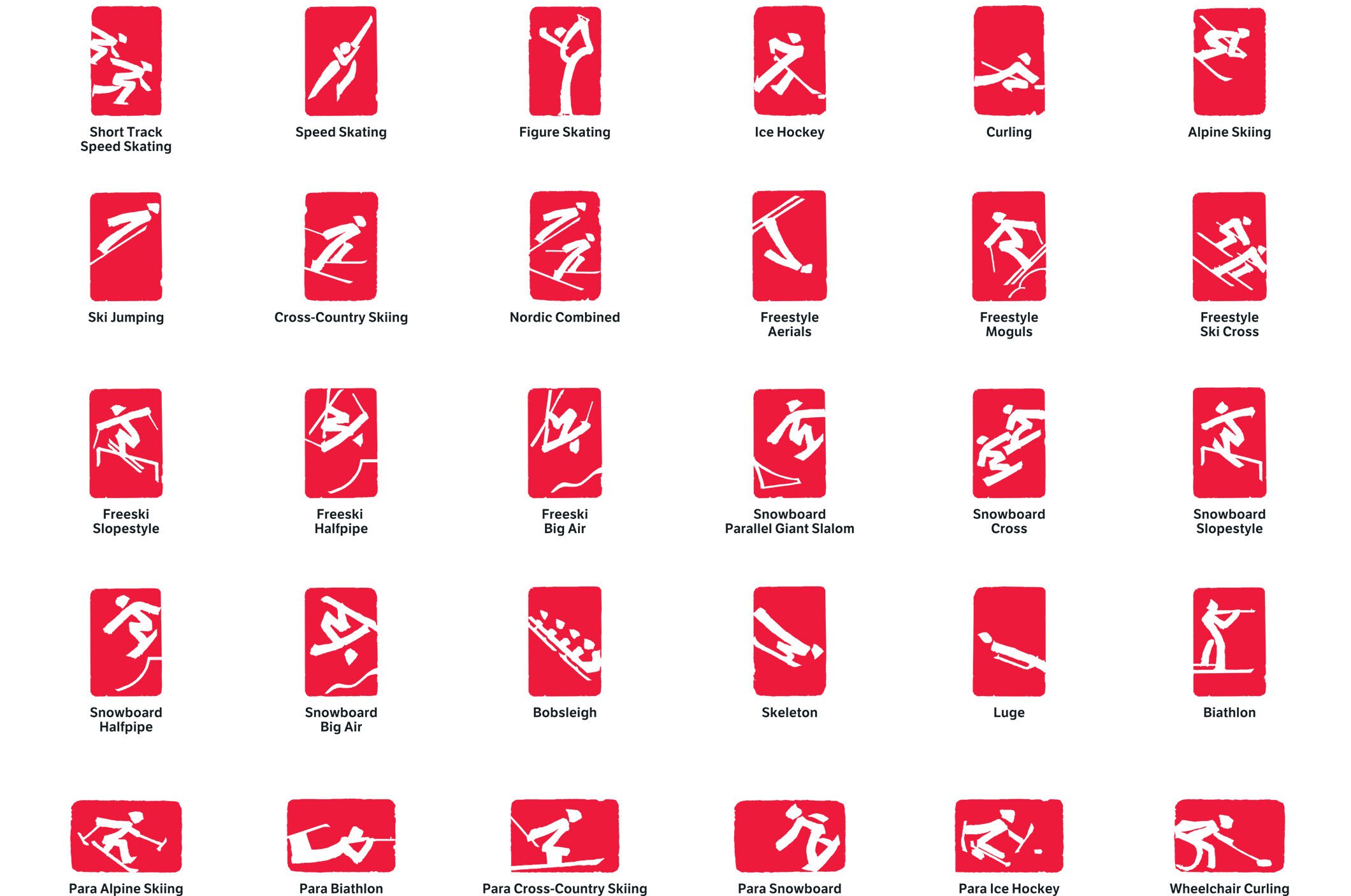 Beijing 2022 unveils sports pictograms to welcome the New Year ...