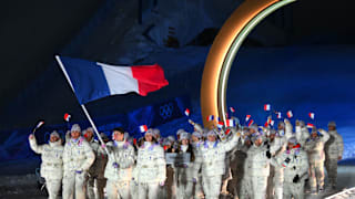 French team at Opening Ceremony of Olympic Winter Games Milano Cortina 2026