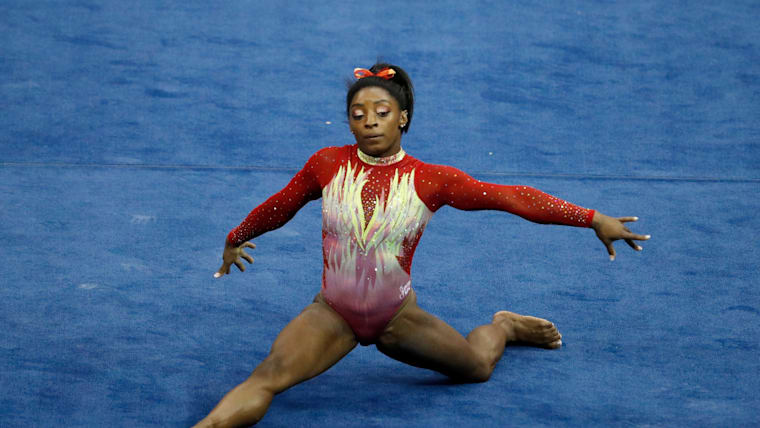COLUMBUS, OH – JULY 28: Simone Biles competes during the 2018 U.S ...
