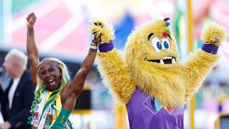 Legend the Bigfoot, mascot of the track and field World Athletics ...