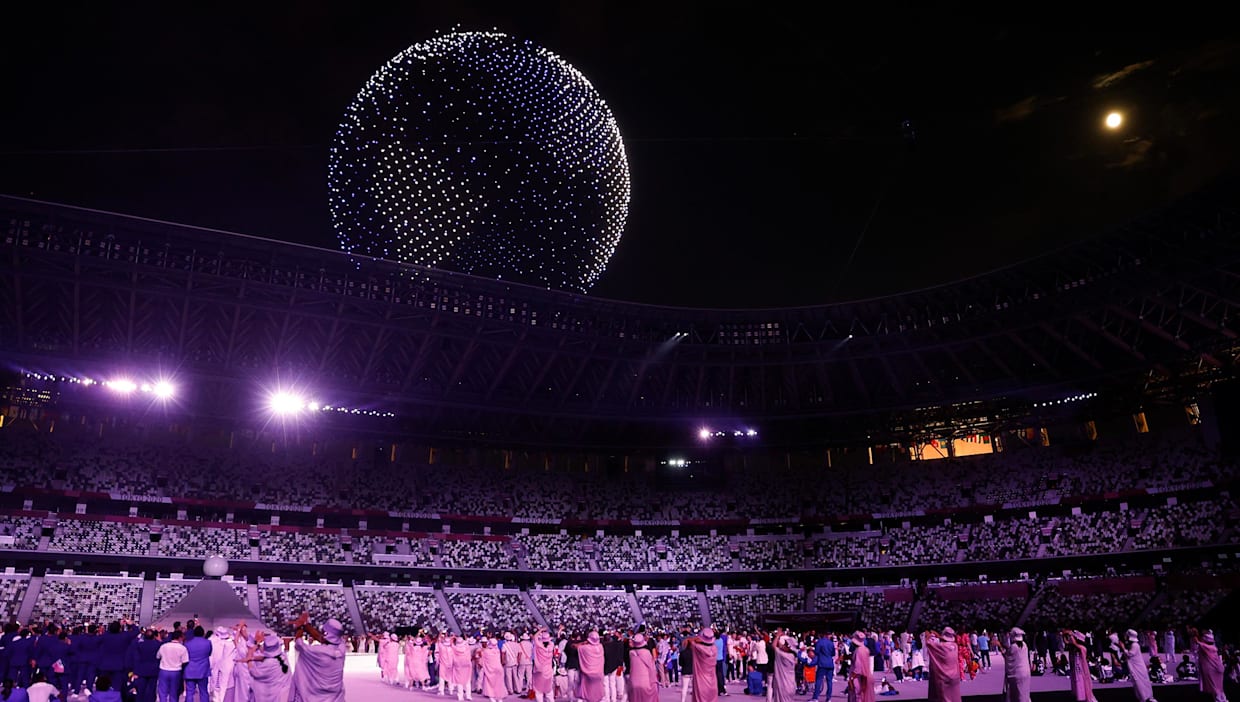 Spectacular Intel Drone Light Show helps bring Tokyo 2020 to life ...