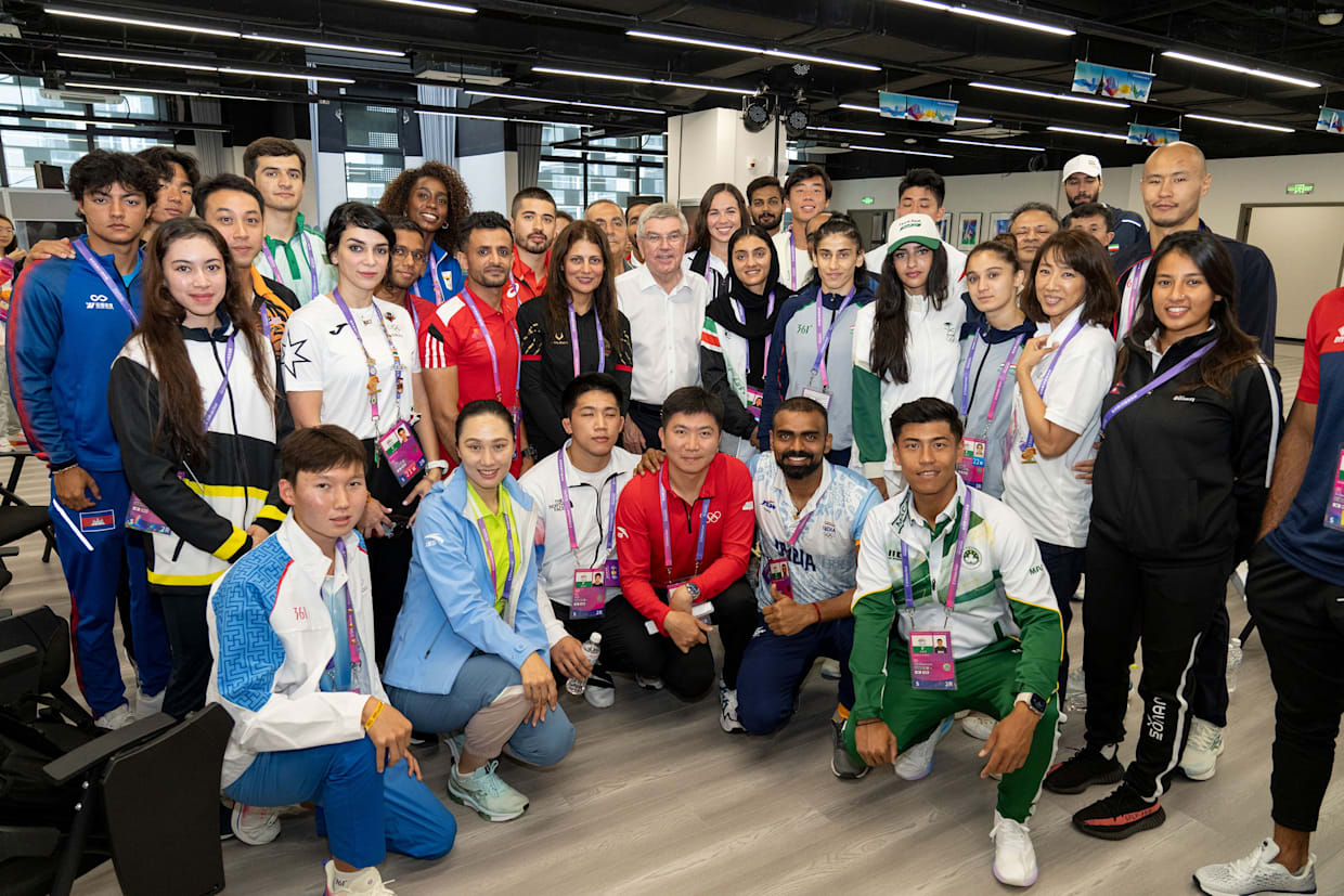 IOC President attends digitally innovative and impressive opening ceremony of the Asian Games ...