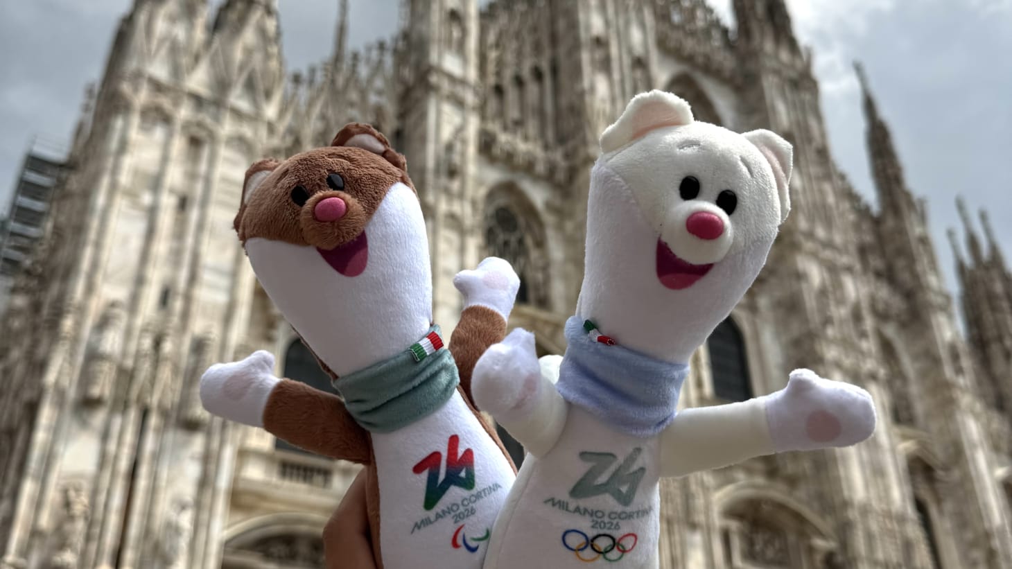 In vendita i peluche delle mascotte Tina e Milo