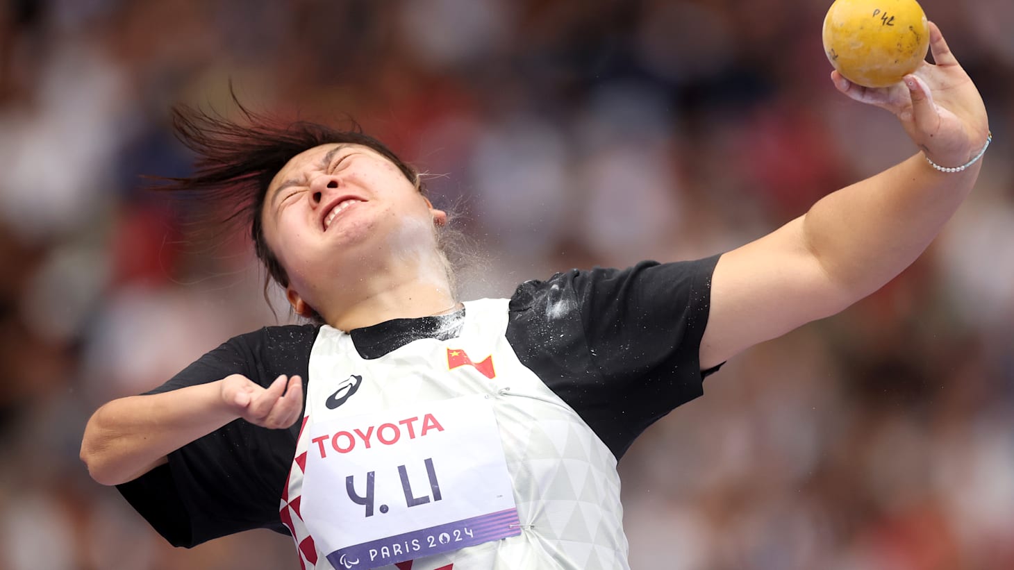 2024年巴黎残奥会田径：李英粒、米娜包揽女子铅球F37级冠亚军