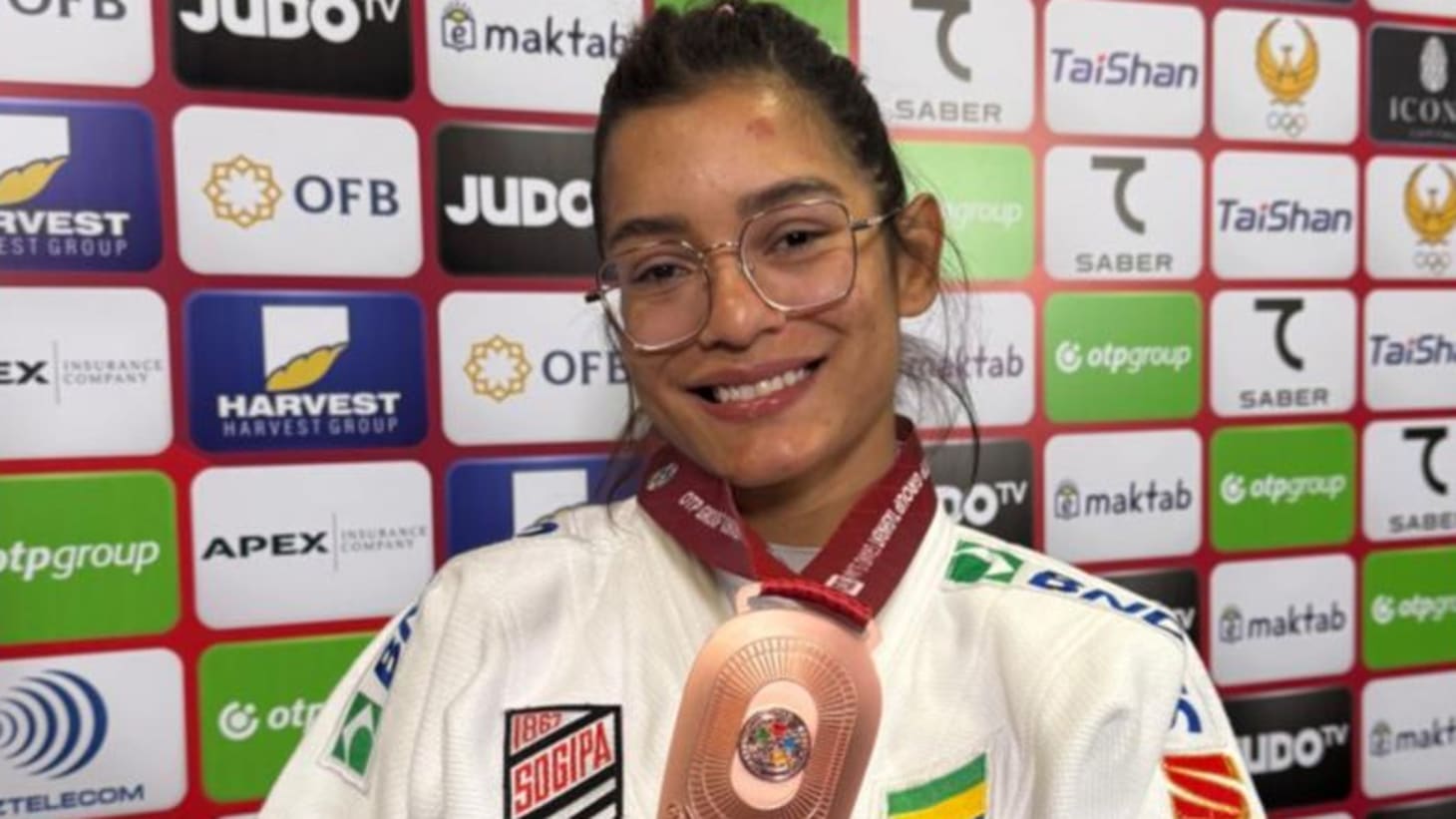 Jéssica Lima fatura bronze no Grand Slam de Judô Tashkent 2026