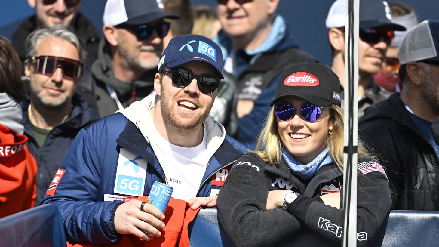 Aleksander Aamodt Kilde congratulates partner Mikaela Shiffrin on 100th ...