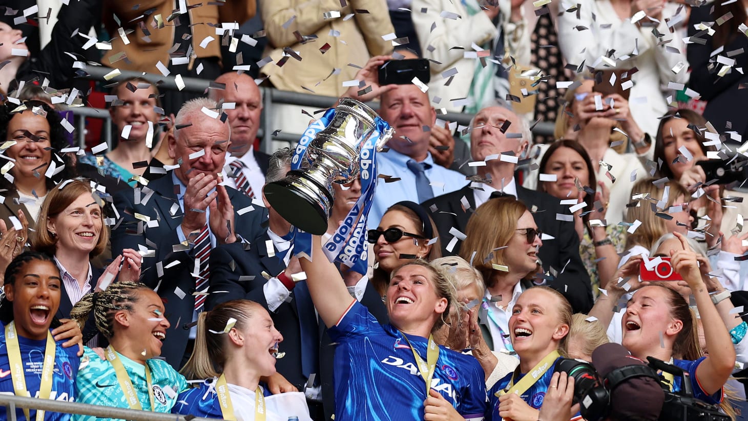 Chelsea win Women's FA Cup to complete unbeaten domestic treble