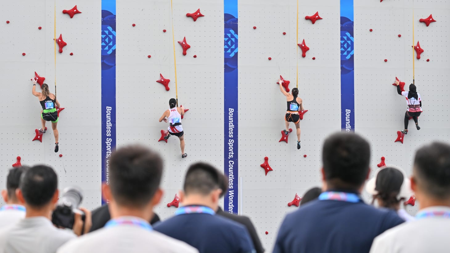 Four lanes, one winner: Sport climbers react to Speed 4's electrifying ...