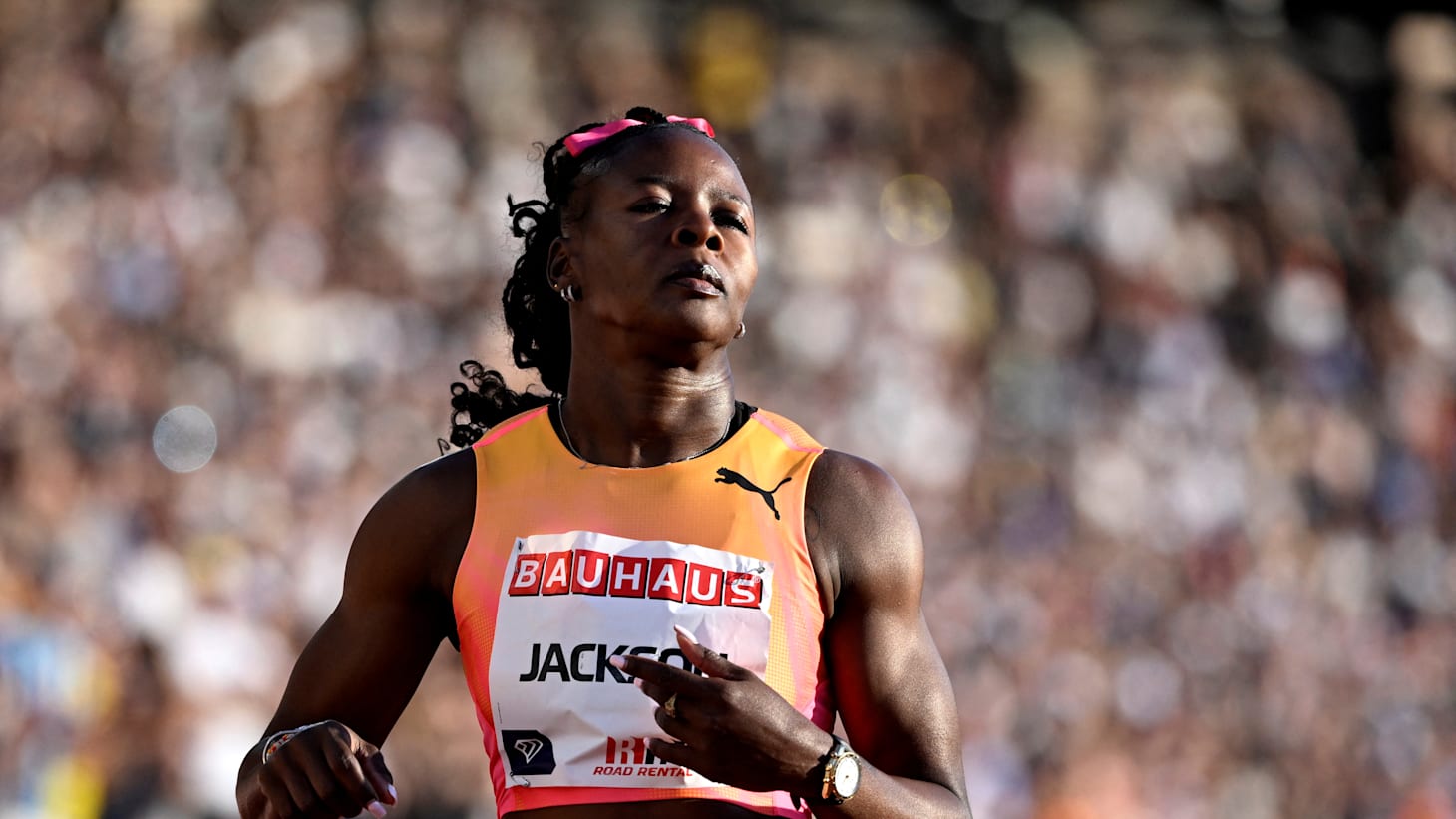 Shericka Jackson breezes through 200m prelims at Jamaican trials ...