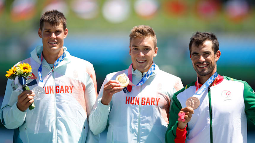Balint Kopasz wins men's single kayak 1000m gold for Hungary, teammate ...