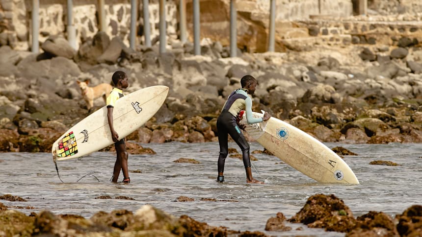 Senegal's surfing champion Cherif Fall chasing Paris 2024