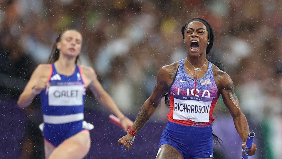 Estados Unidos gana en relevo 4x100m femenino; vea el resumen del atletismo en el Día 14 de los ...