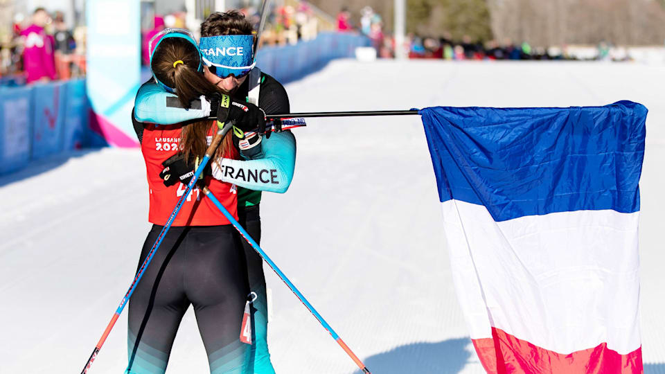 French biathletes fly flag at Les Tuffes with single mixed relay gold ...