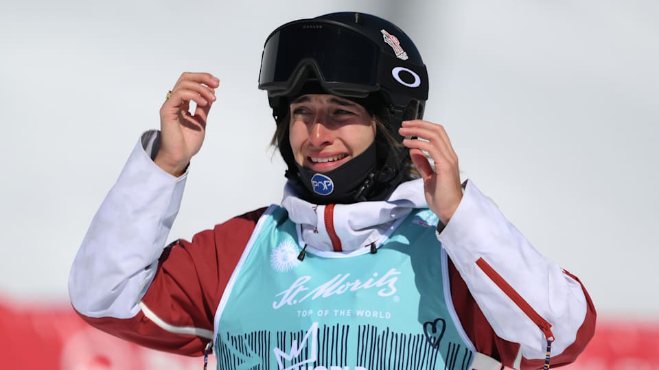 Emotional Perrine Laffont takes third straight moguls crown, Horishima ...
