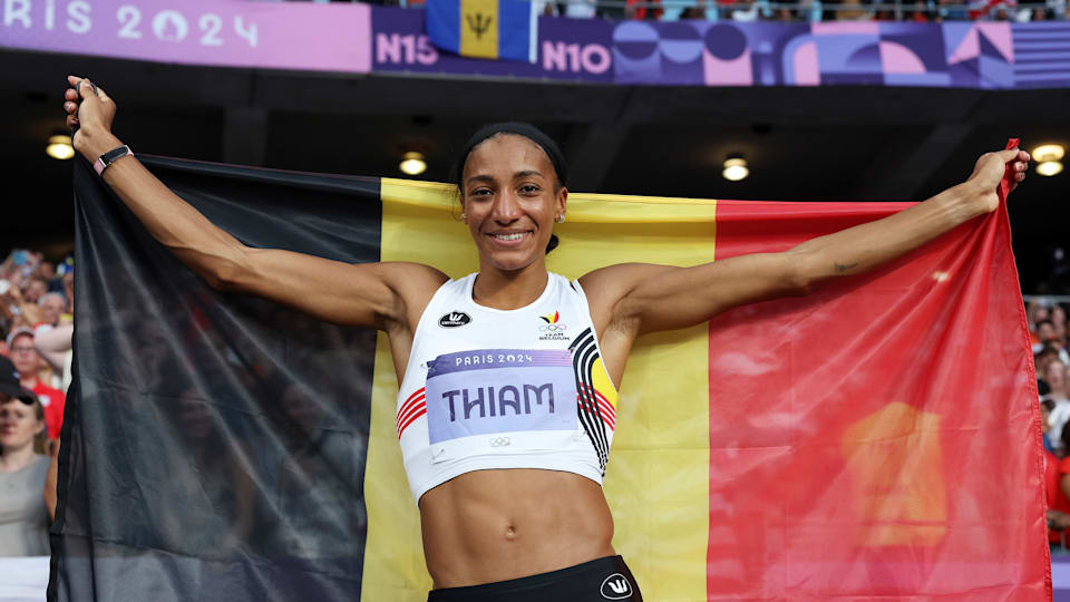 JO de Paris 2024 | Athlétisme - Nafissatou Thiam après son triplé ...