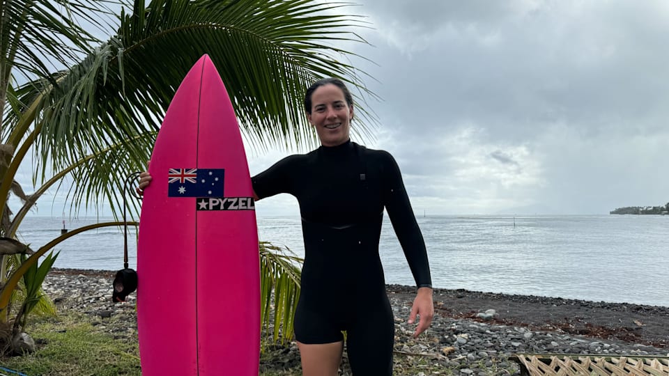 Paris 2024 Olympics: Tyler Wright making waves in 'half and half' wetsuit at Teahupo'o