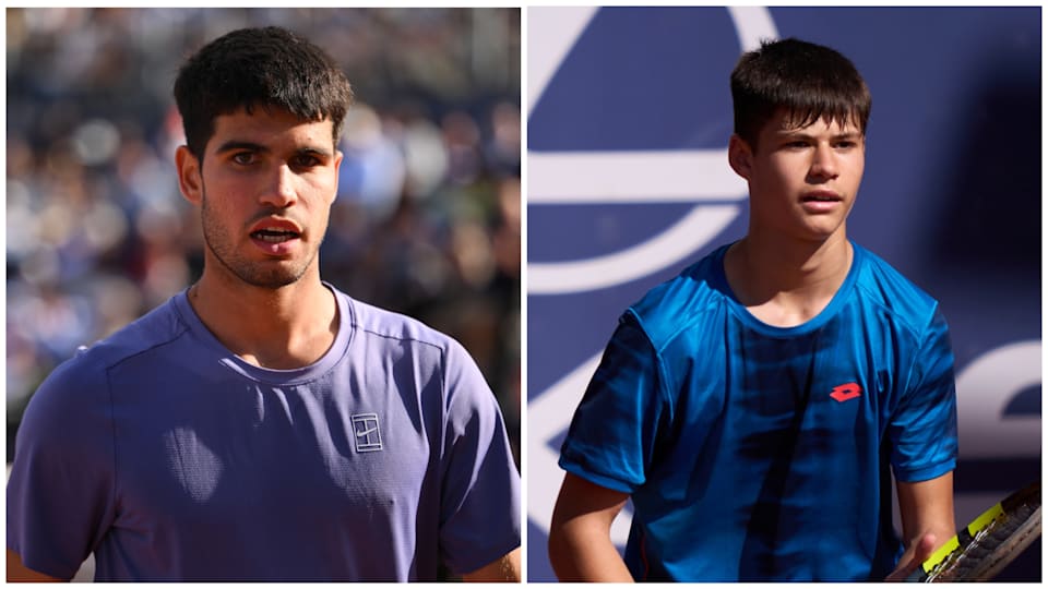 Tennis star Carlos Alcaraz cheers on brother Jaime before own victory ...