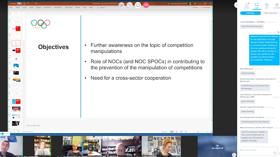 Webinar for small states of Europe - Olympic News