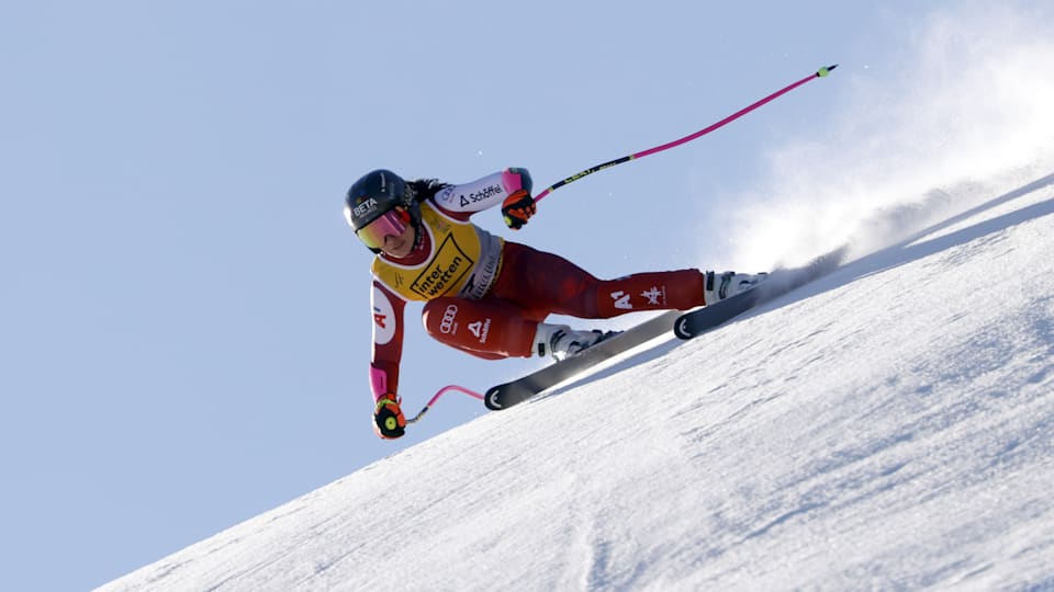 Home hero Stephanie Venier seals Super G title at Alpine World ...