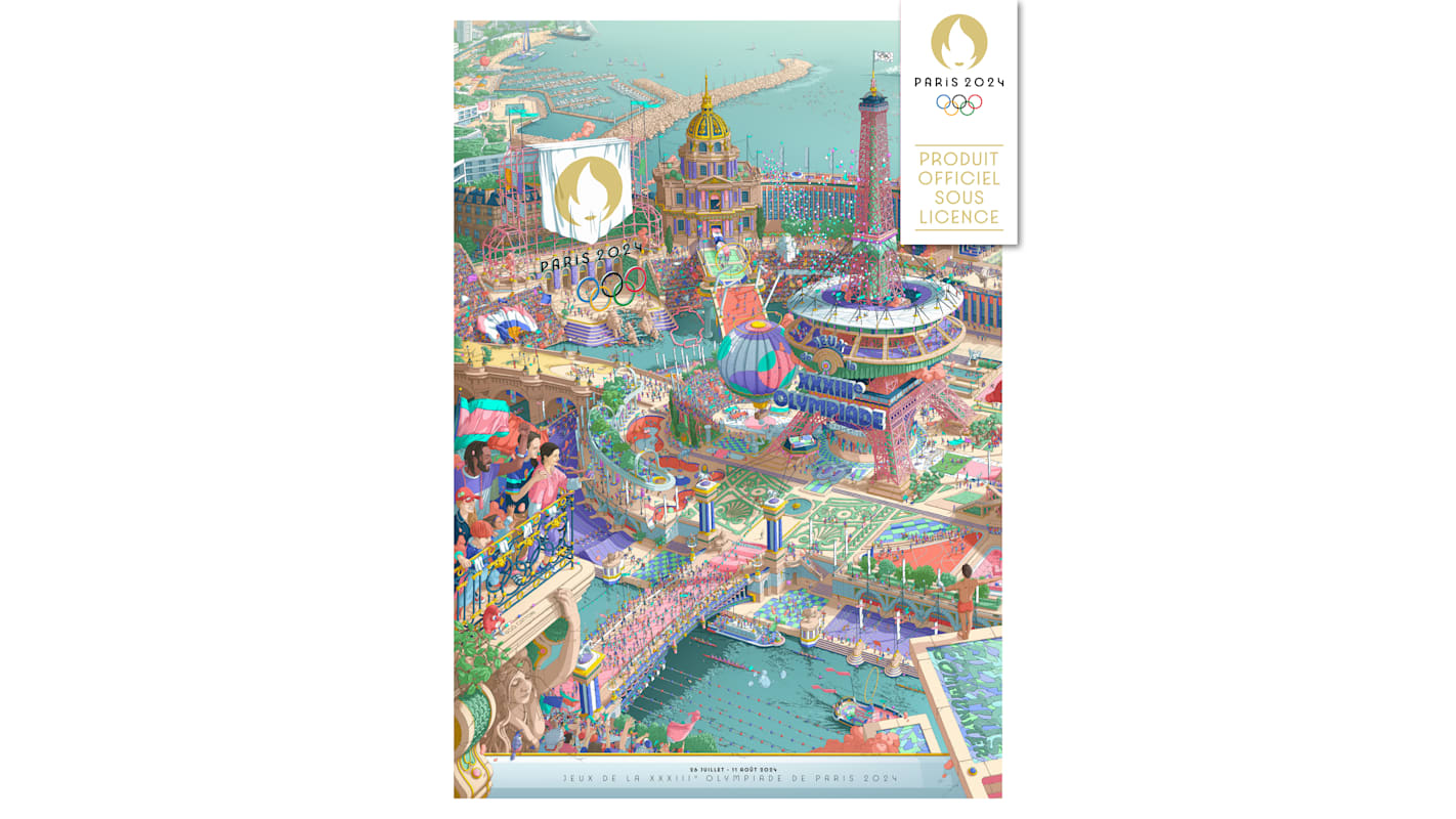 The iconic Paris 2024 posters by illustrator Ugo Gattoni are revealed