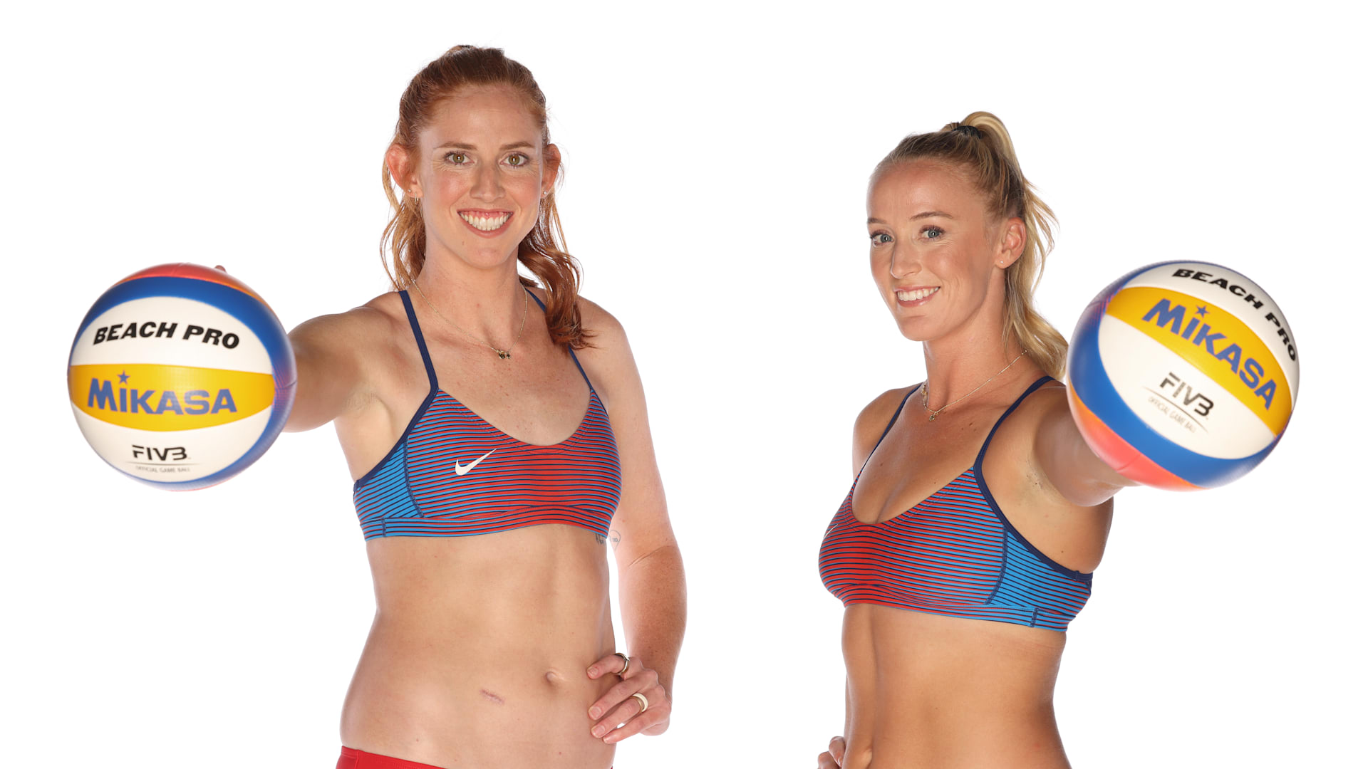Female beach volleyball players store