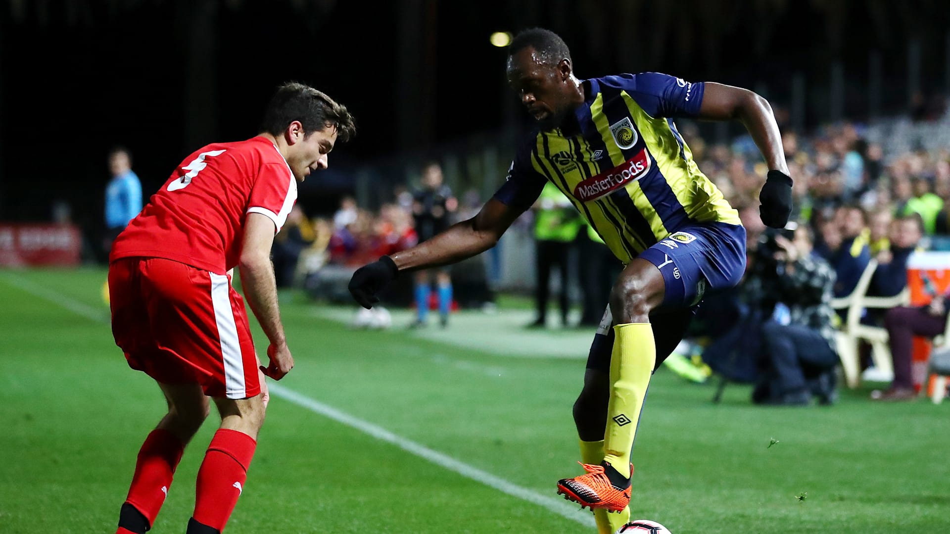 Usain Bolt makes debut for pro football team Olympic Channel