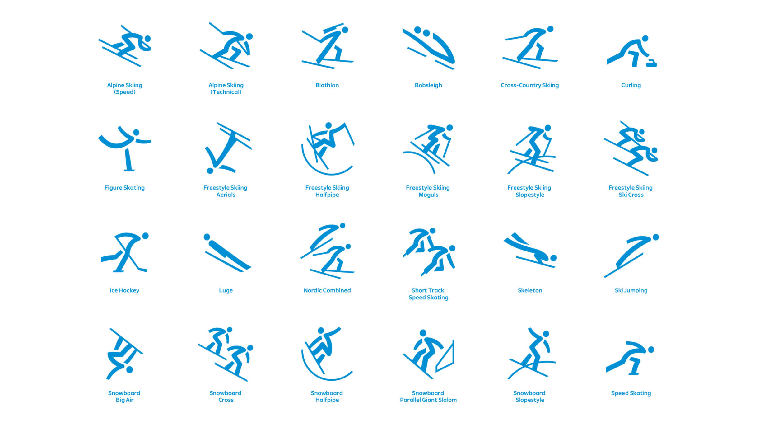 Winter Olympics Sports Symbols