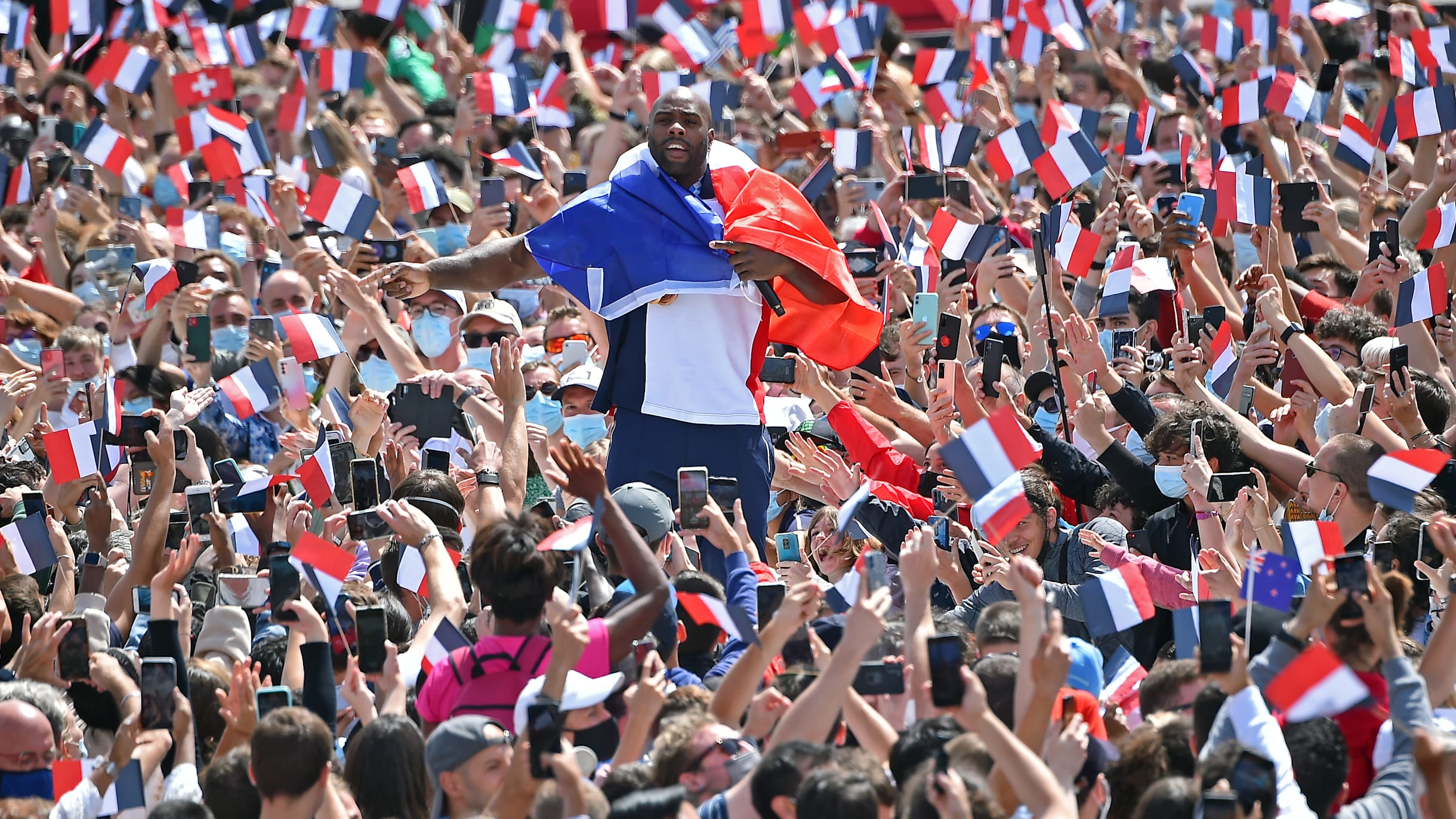 Crowd Of People Cheering Olympics