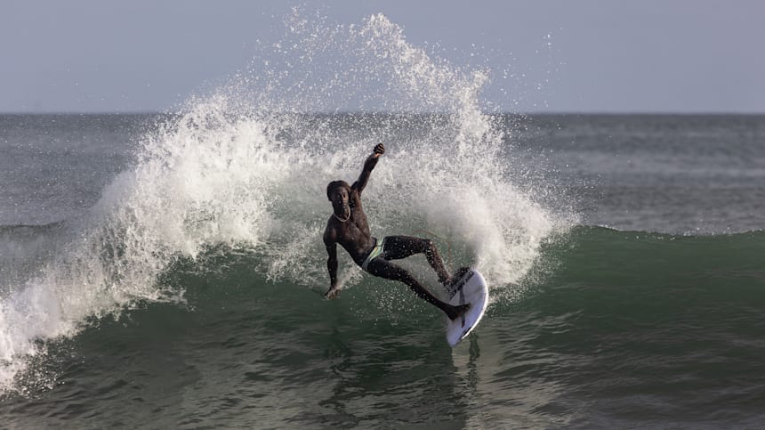 Senegal's surfing champion Cherif Fall chasing Paris 2024