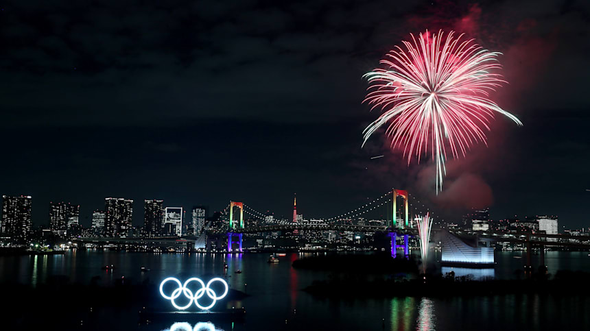 Fireworks mark six months until Tokyo Olympics