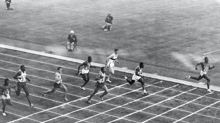 Bob 'the Bullet' Hayes runs the fastest time recorded... to this day