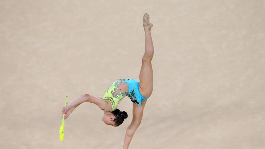 The moves of rhythmic gymnastics