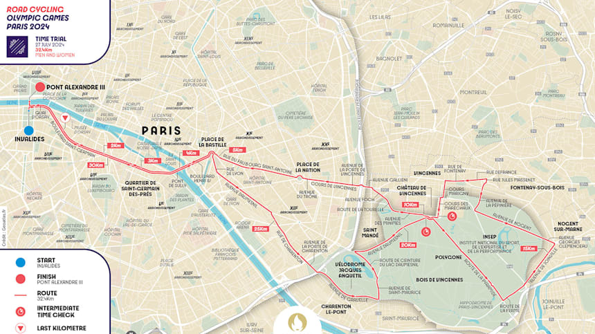 Paris 2024 reveals routes of Olympic road cycling events