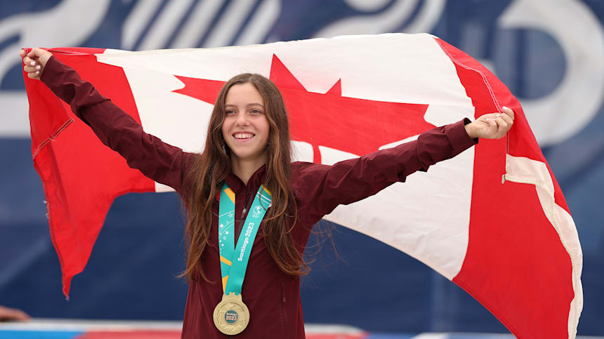 13-year-old Fay Ebert takes skateboarding gold at 2023 Pan American ...