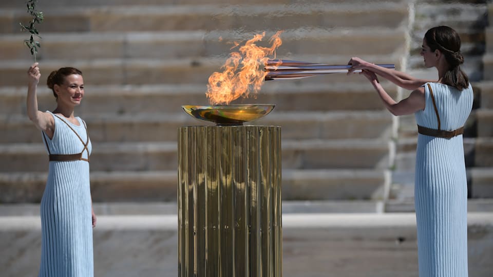 Watch the Olympic flame begin its journey to Beijing
