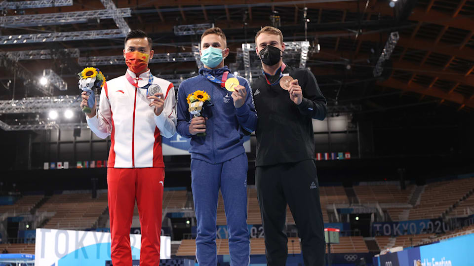 Belarus’s Ivan Litvinovich wins men's trampoline gold