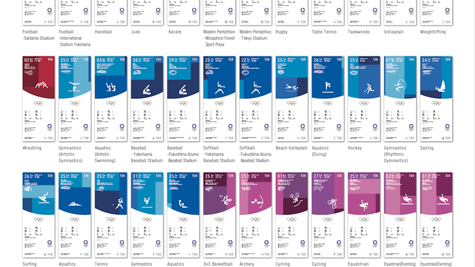 Ticket designs for 2020 Tokyo Olympic, Paralympic Games unveiled