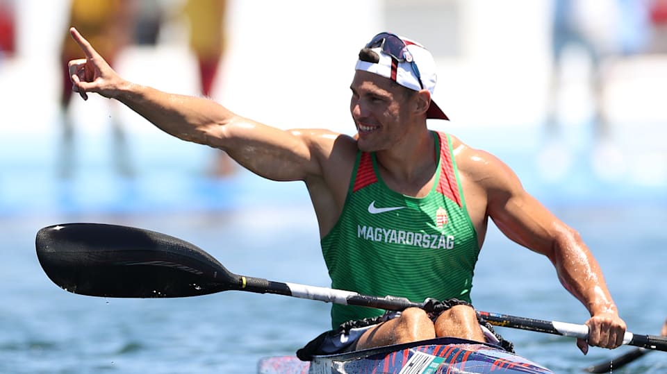Hungary's Sandor Totka wins men’s kayak single 200m gold