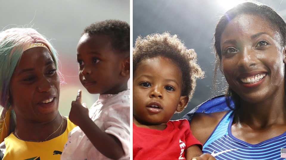The supermoms of track and field: Shelly-Ann Fraser-Pryce, Shaune ...