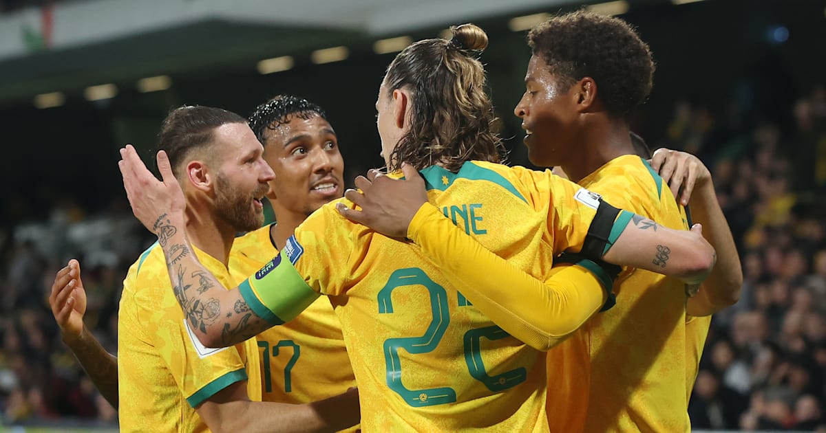 FIFA World Cup 2026 qualifiers: Socceroos blank Palestine 5-0 to top ...