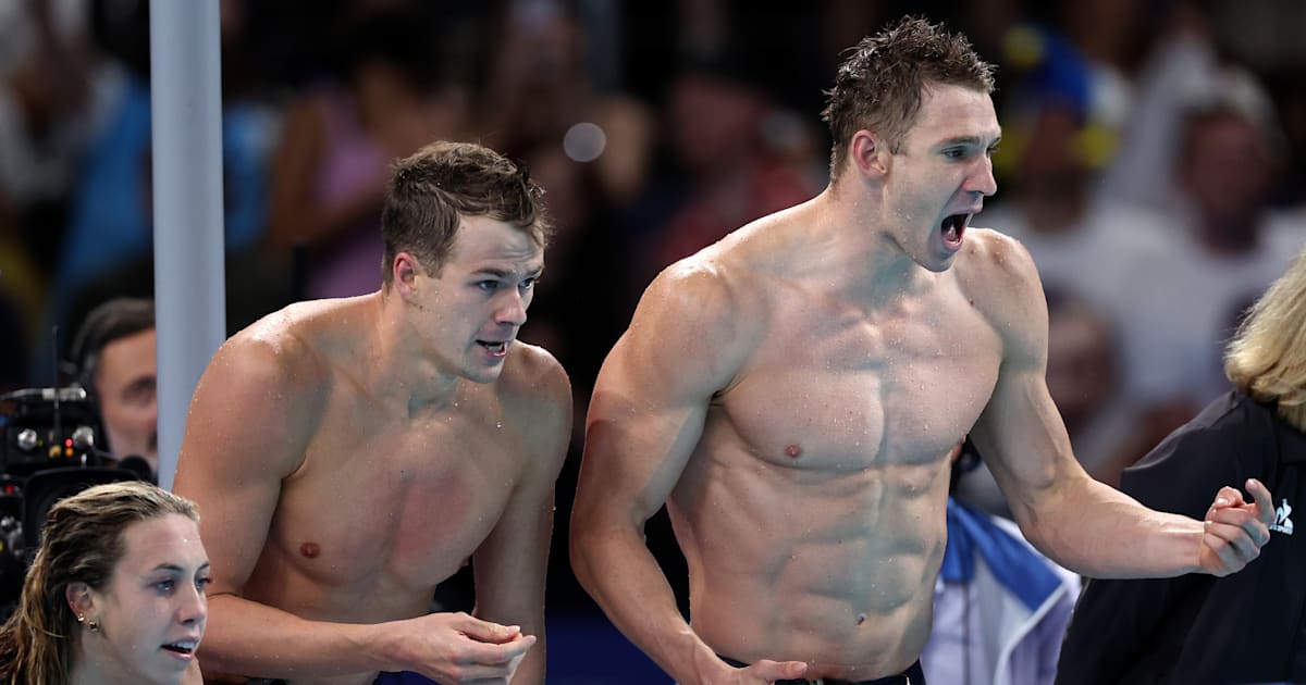 Paris 2024 swimming: USA captures gold medal, sets world record in ...