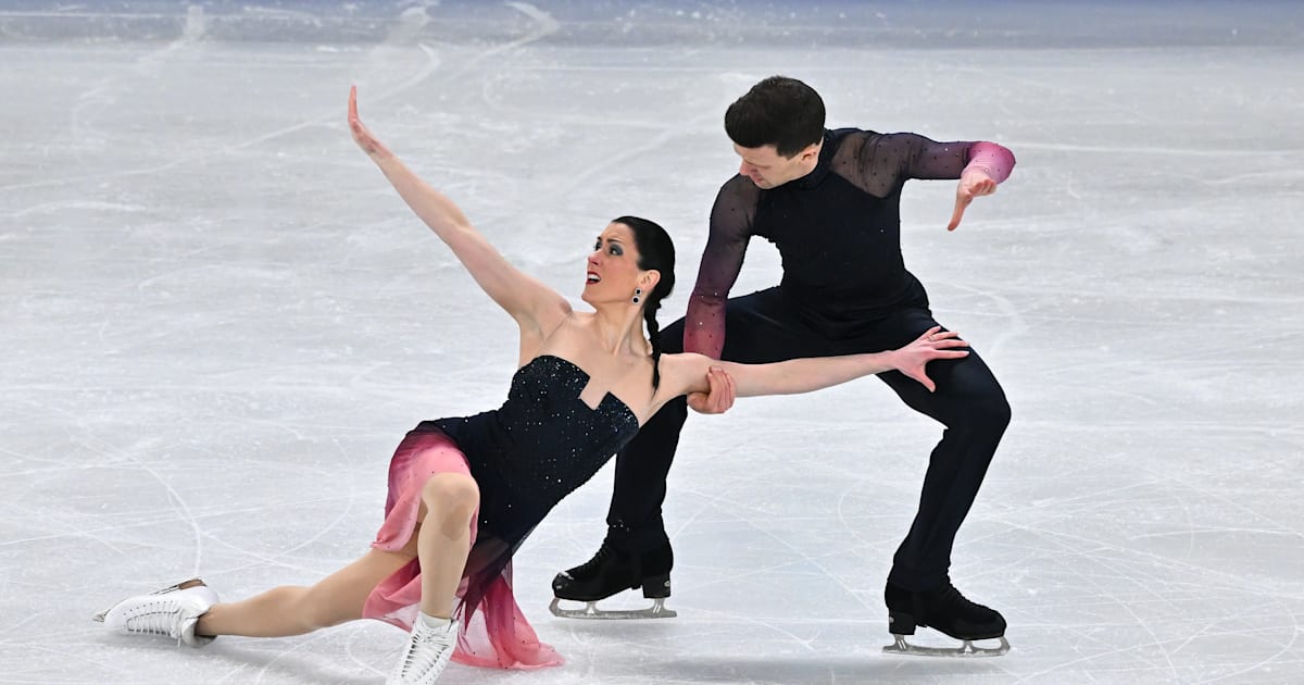 Die italienische Eiskunstlaufpaar Charlene Guignard und Marco Fabbri ...